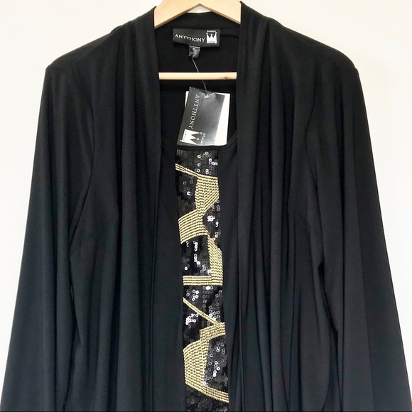QVC | Tops | Original Anthony Qvc Sequin Tunic Top Holiday Nwt | Poshmark